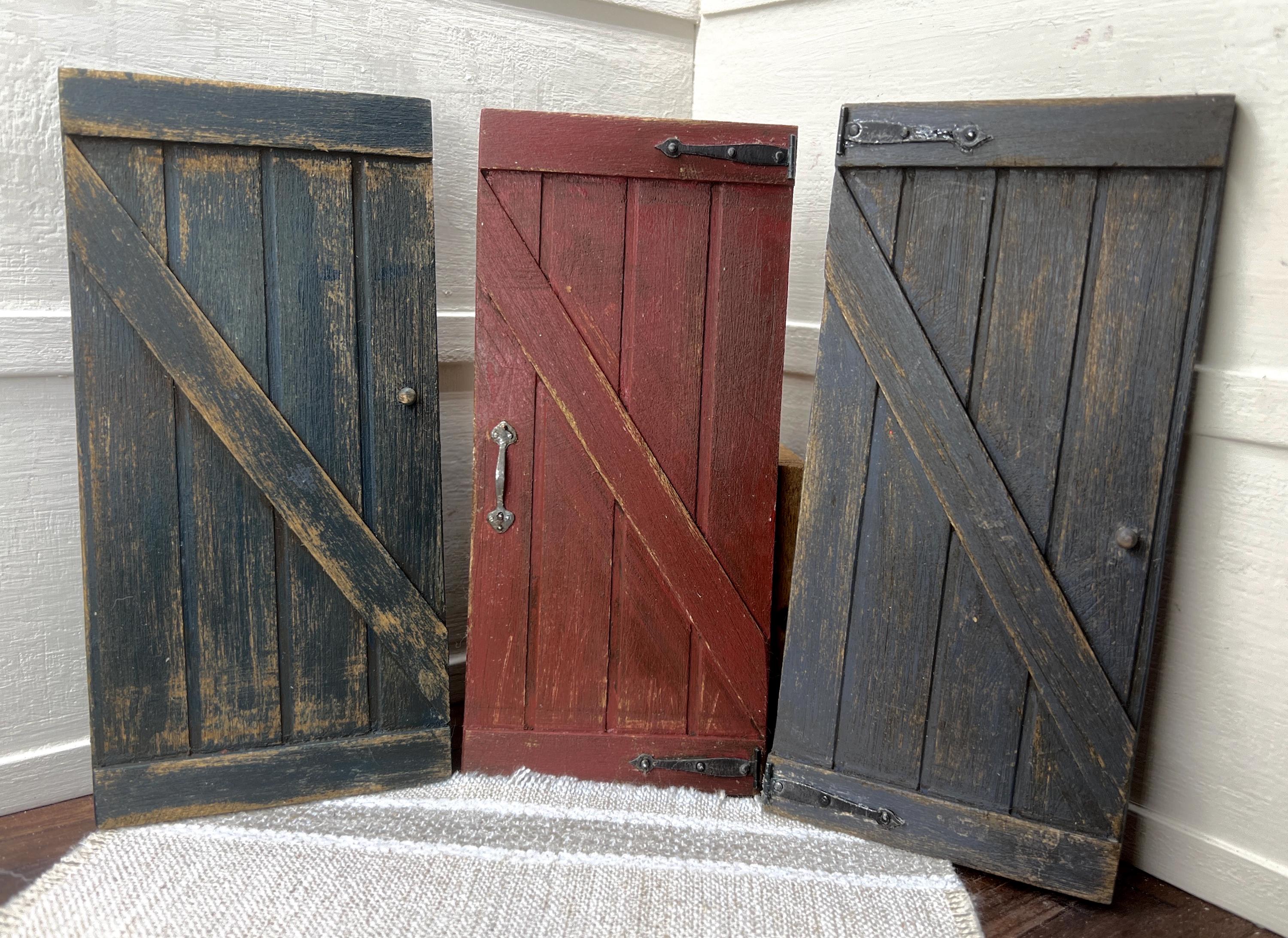 Miniature Dollhouse Barn Door Rustic Primitive Handmade 1:12 Scale - Etsy