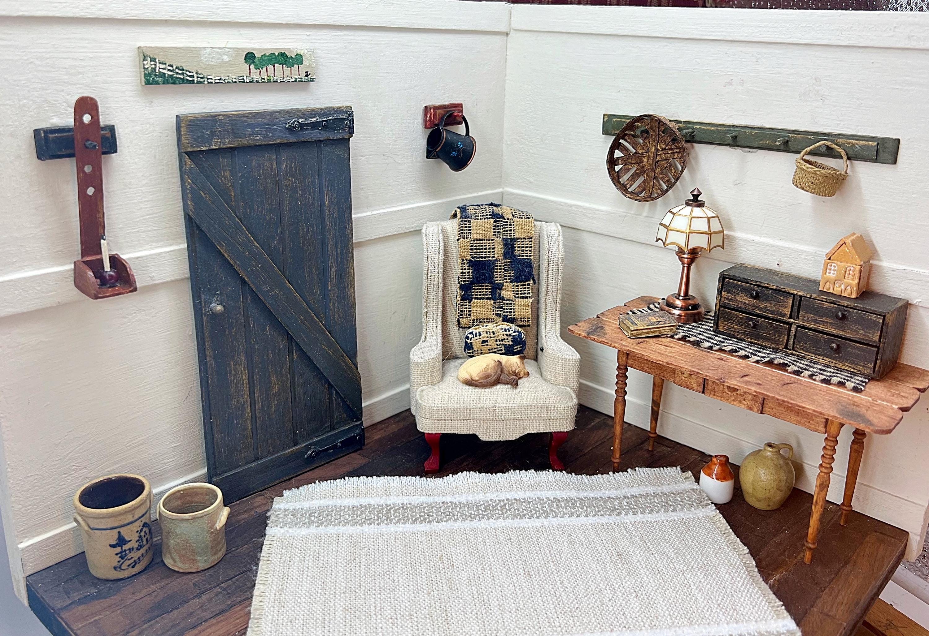 Miniature Dollhouse Barn Door Rustic Primitive Handmade 1:12 Scale - Etsy