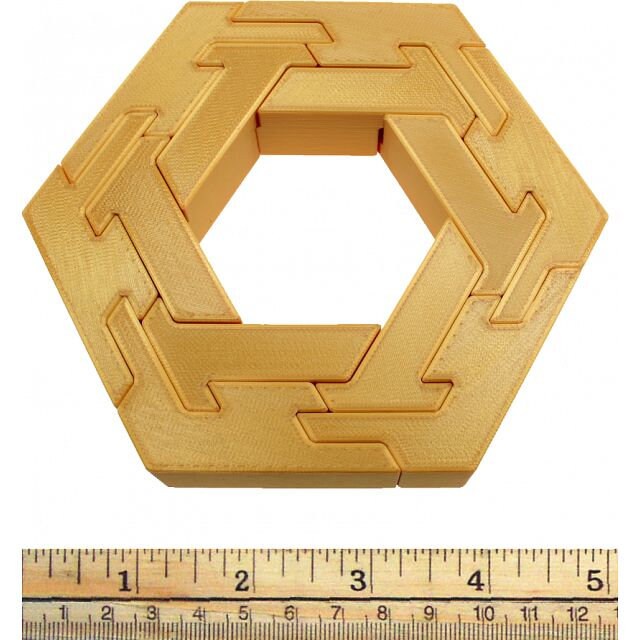 Hexanut Puzzle, 3D Printed, Disentanglement, Brain Teaser, Puzzles ...