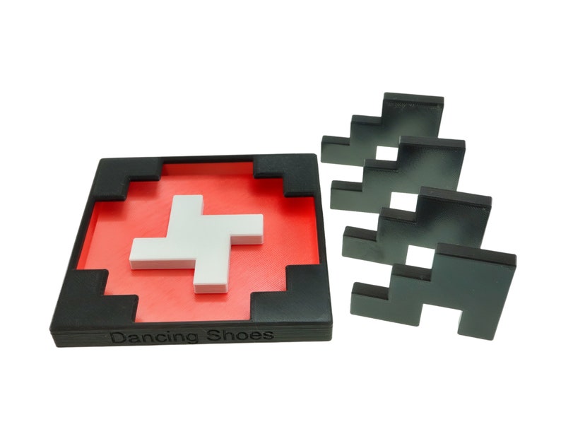 Dancing Shoes Puzzle, 3D Printed, Disentanglement, Brain Teaser ...