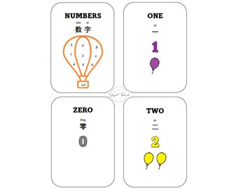 Chinese Number Flashcards - Etsy