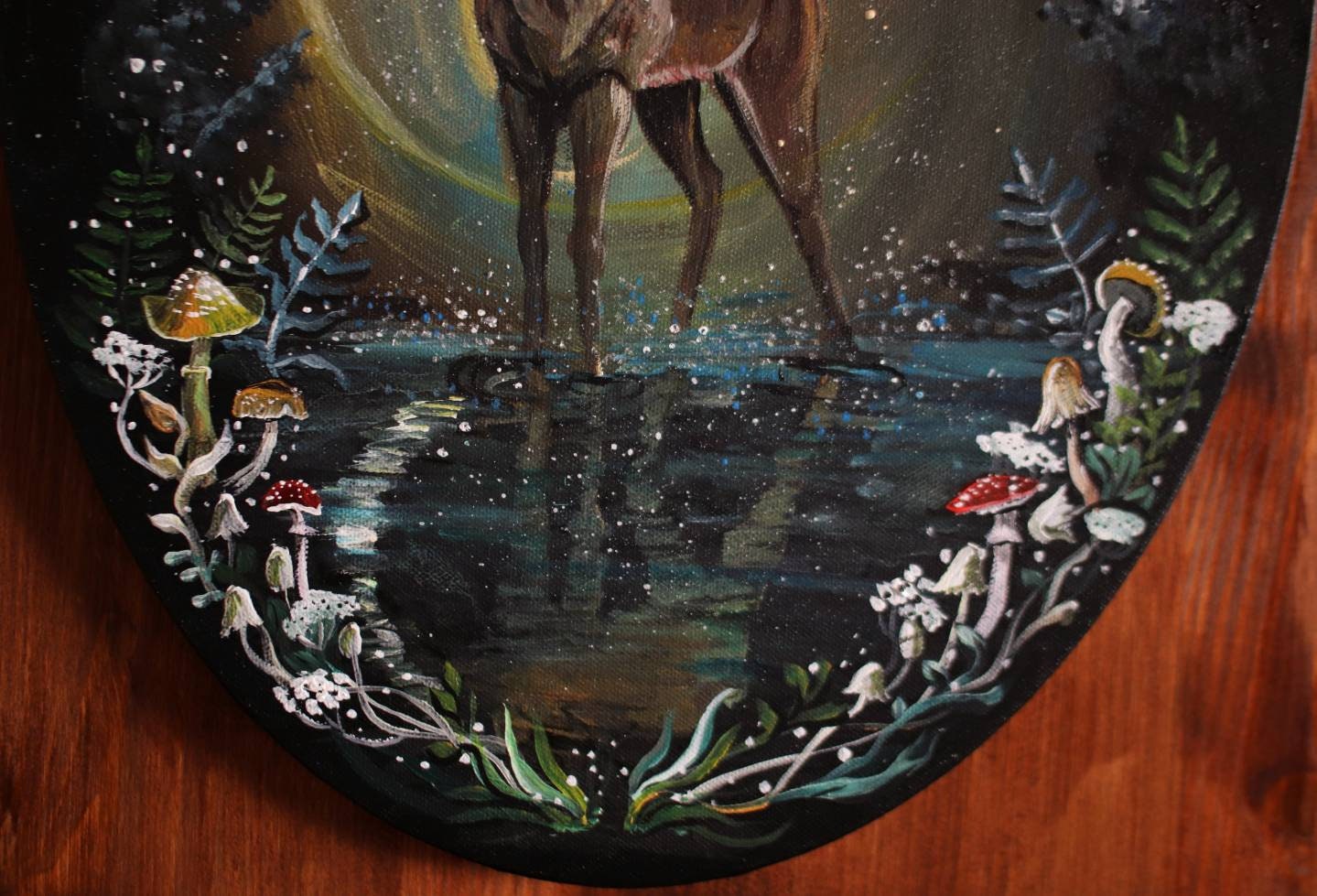 Fantasy Ethereal Painting on Oval Canvas Original Beautiful - Etsy