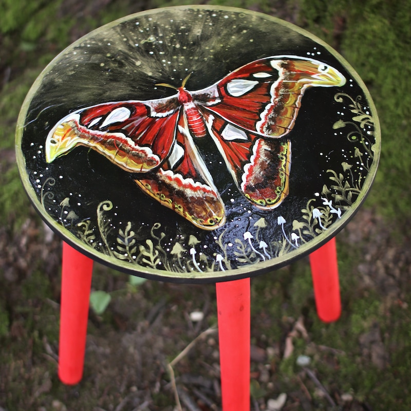Painted Round Table - Etsy