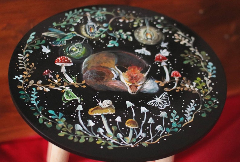 Hand Painted Beautiful Fantasy Table Round Unique Table With - Etsy