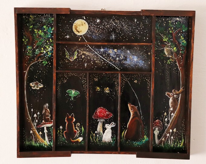 Hand Painted Wooden Story Box With Extendable Sides Original - Etsy