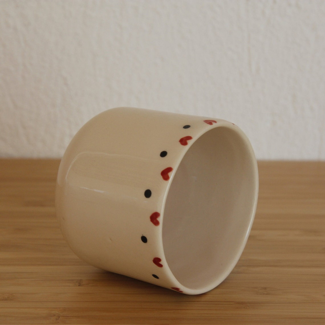 Red Heart Handmade Ceramic Mug, Pottery Mug, Handmade Mug, Coffee Mug ...
