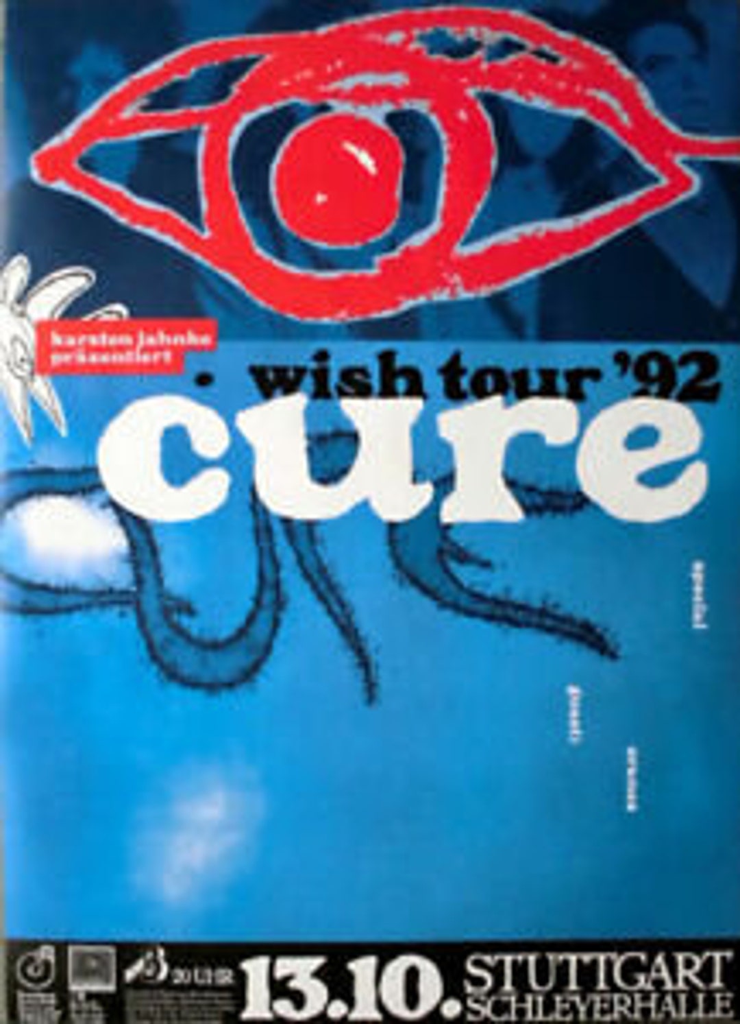THE CURE ORIGINAL 1992 Wish Tour Concert Poster - Etsy
