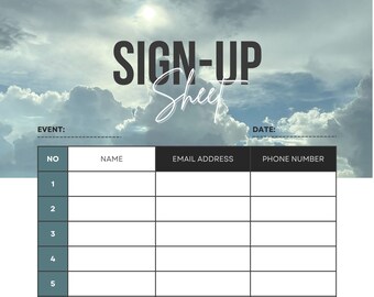 Please Sign in Sign in Sheet 8.5 X 11 - Etsy