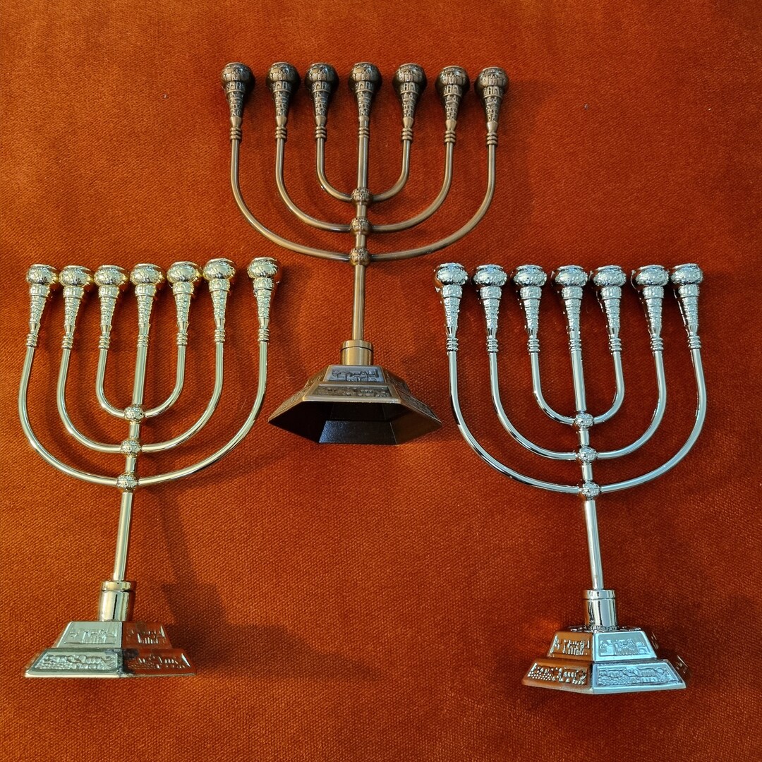 Jerusalem Menorah 7 Branch Made in Israel Menora Symbol Gift From ...