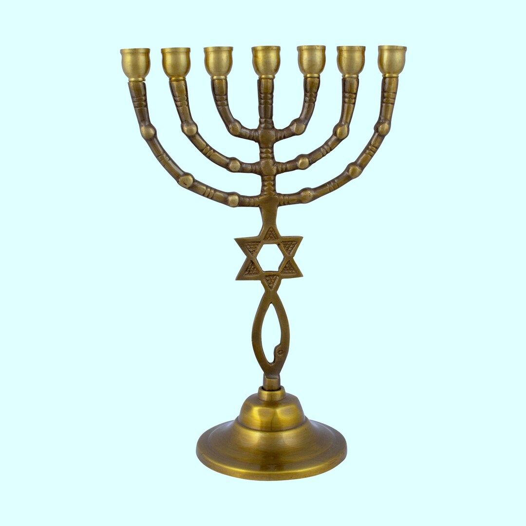 Jerusalem Messianic Menorah 7 Branch Made in Israel Menora Symbol Gift ...