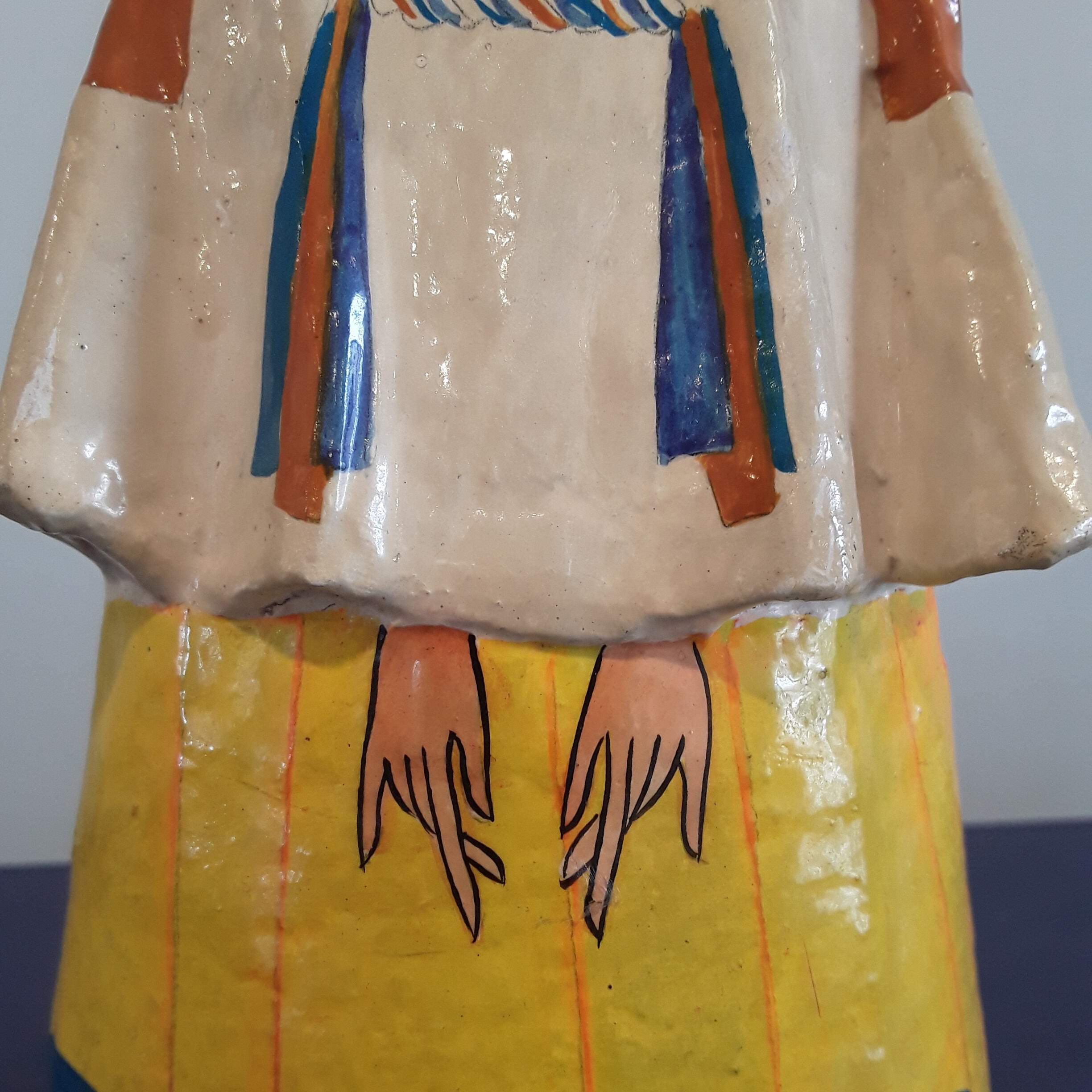 Mexican Folk Art Papier Mache Figure, Signed Bravo Tolimex - Etsy