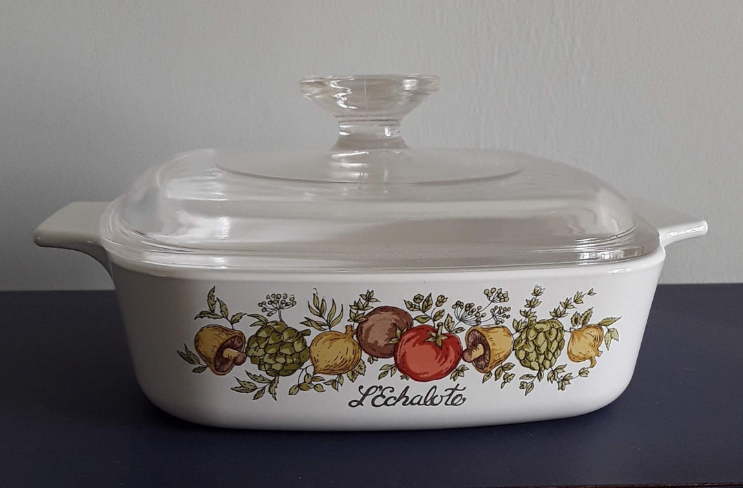 PYREX L'echalote Vintage Corning Ware Spice of Life 1 Litre Covered ...