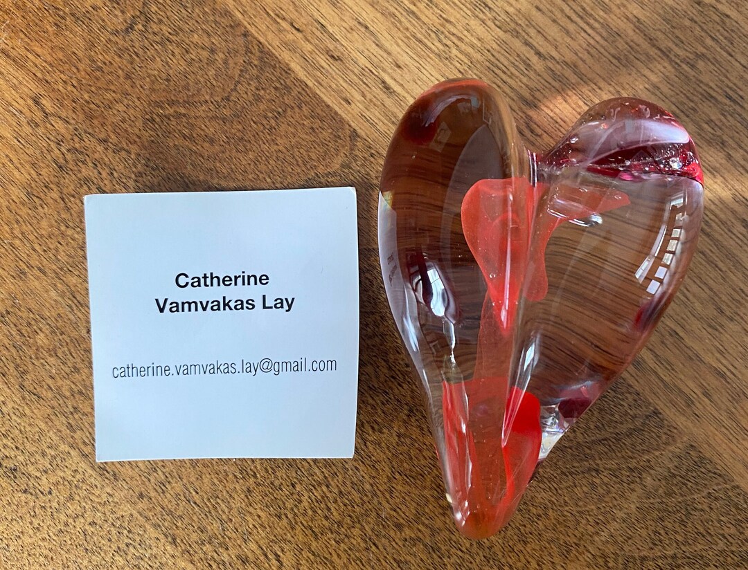Original Art Glass Heart, Artist Catherine Vamvakas Lay - Etsy