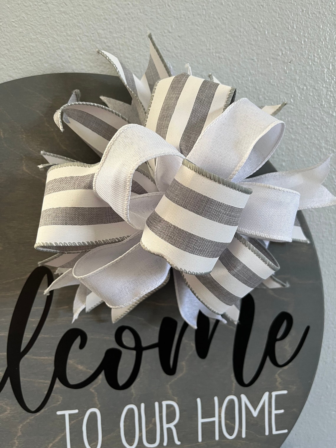 Welcome Door Sign With Magnetic Bows Door Sign Interchangeable Bows ...