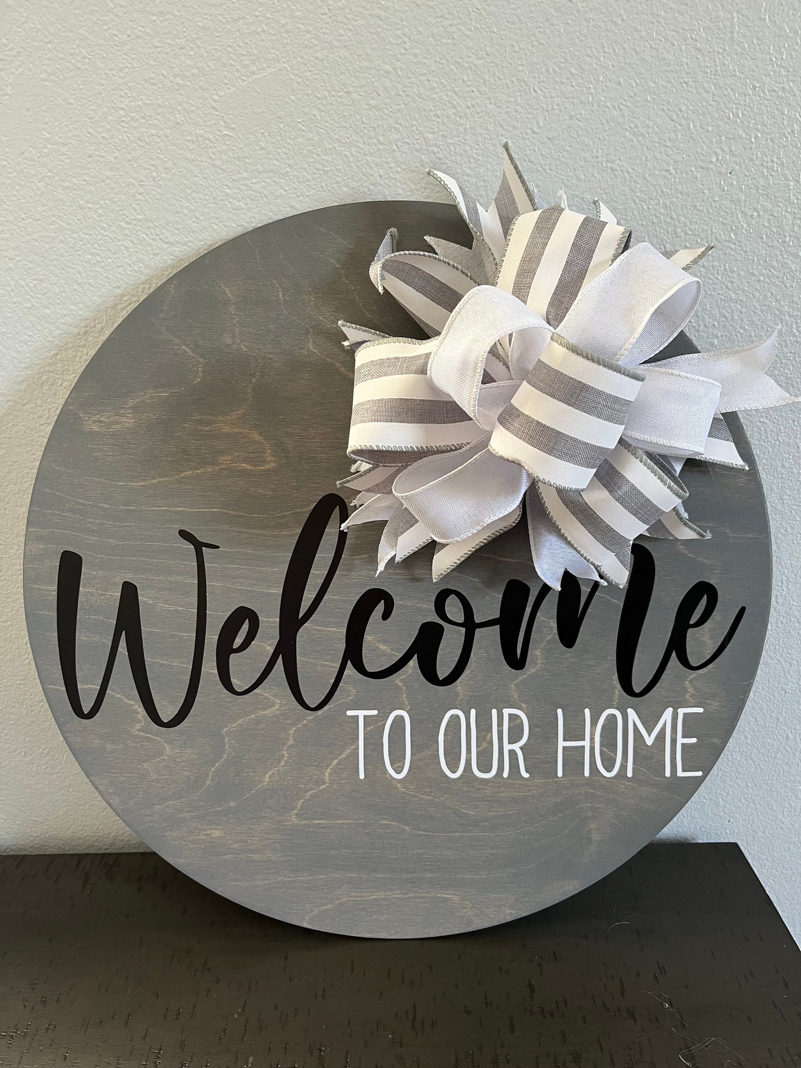 Welcome Door Sign With Magnetic Bows Door Sign Interchangeable Bows ...