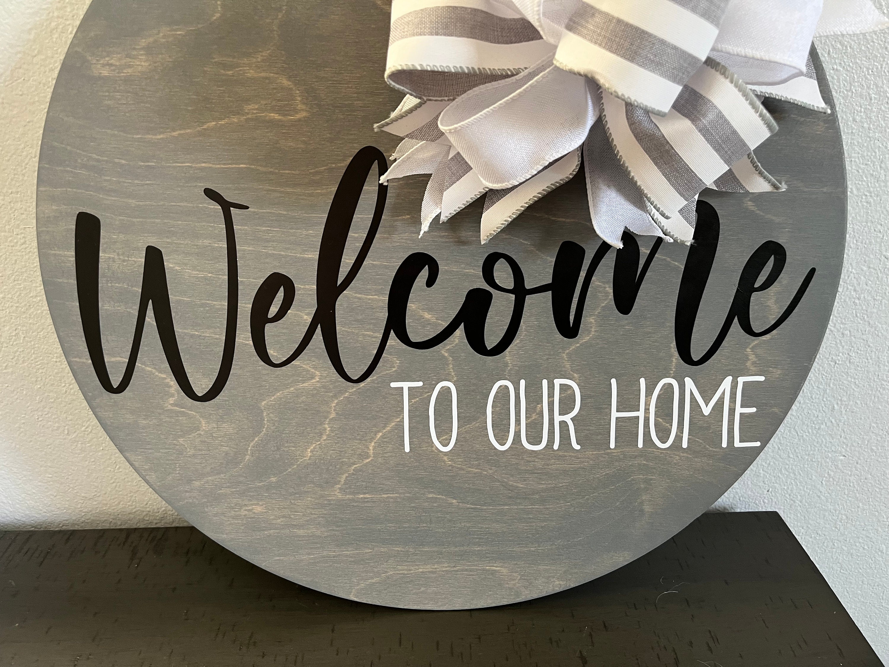 Welcome Door Sign With Magnetic Bows Door Sign Interchangeable Bows ...