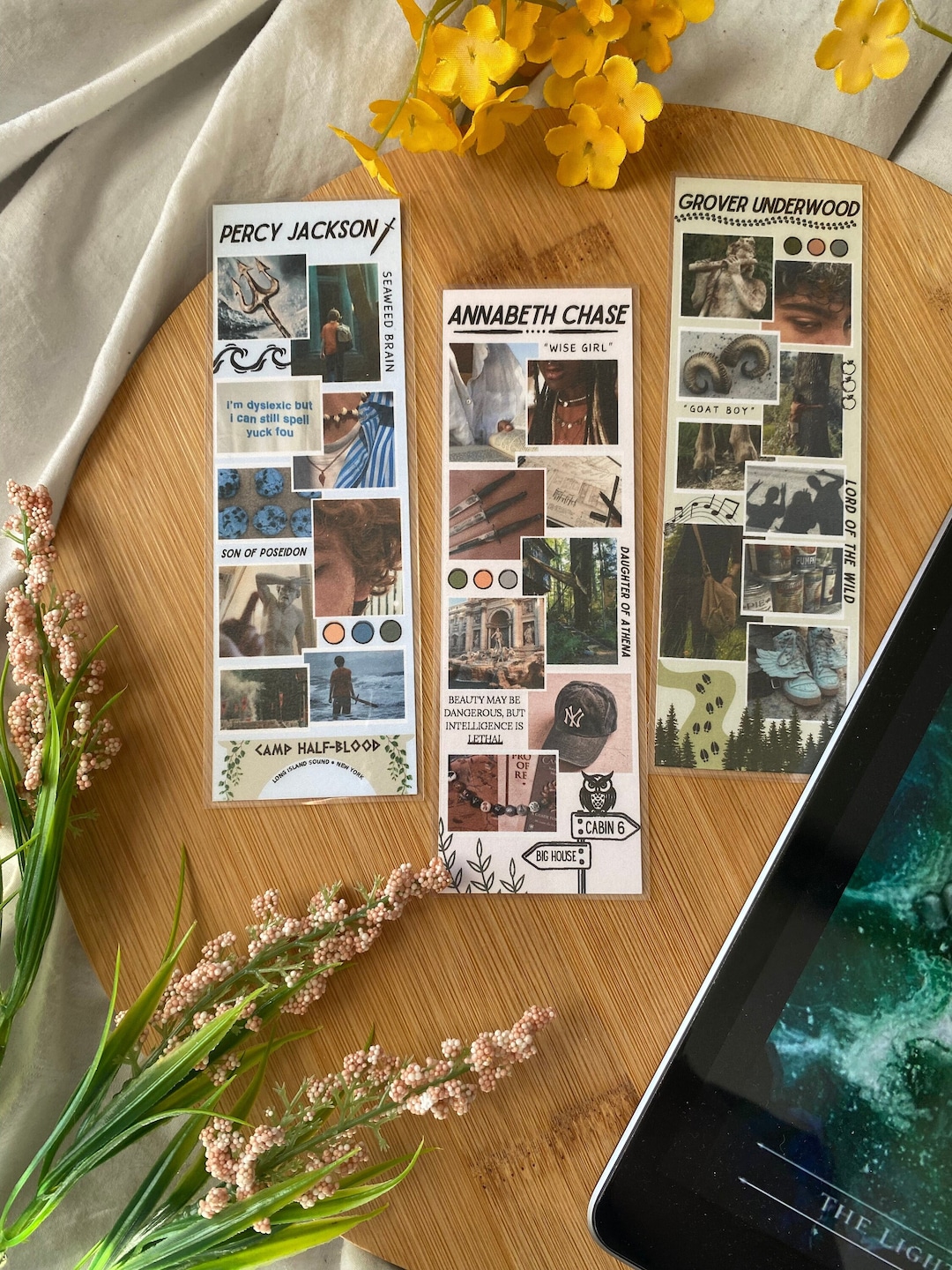 Percy Jackson Character Inspired Bookmarks | PJO Series | Rick Riordan ...