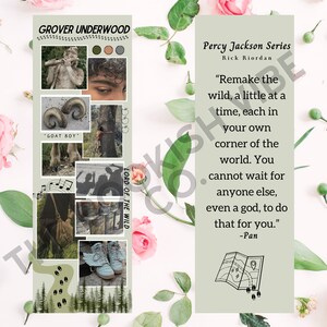 Percy Jackson Character Inspired Bookmarks | PJO Series | Rick Riordan ...