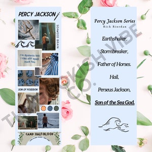 Percy Jackson Character Inspired Bookmarks | PJO Series | Rick Riordan ...
