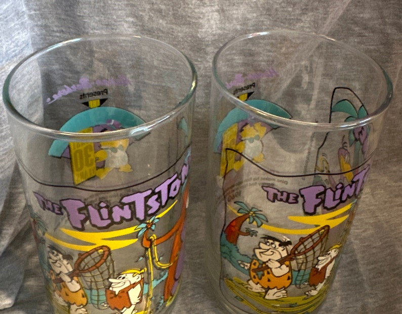Vintage Flintstone First Thirty Years Drink Glasses - Etsy