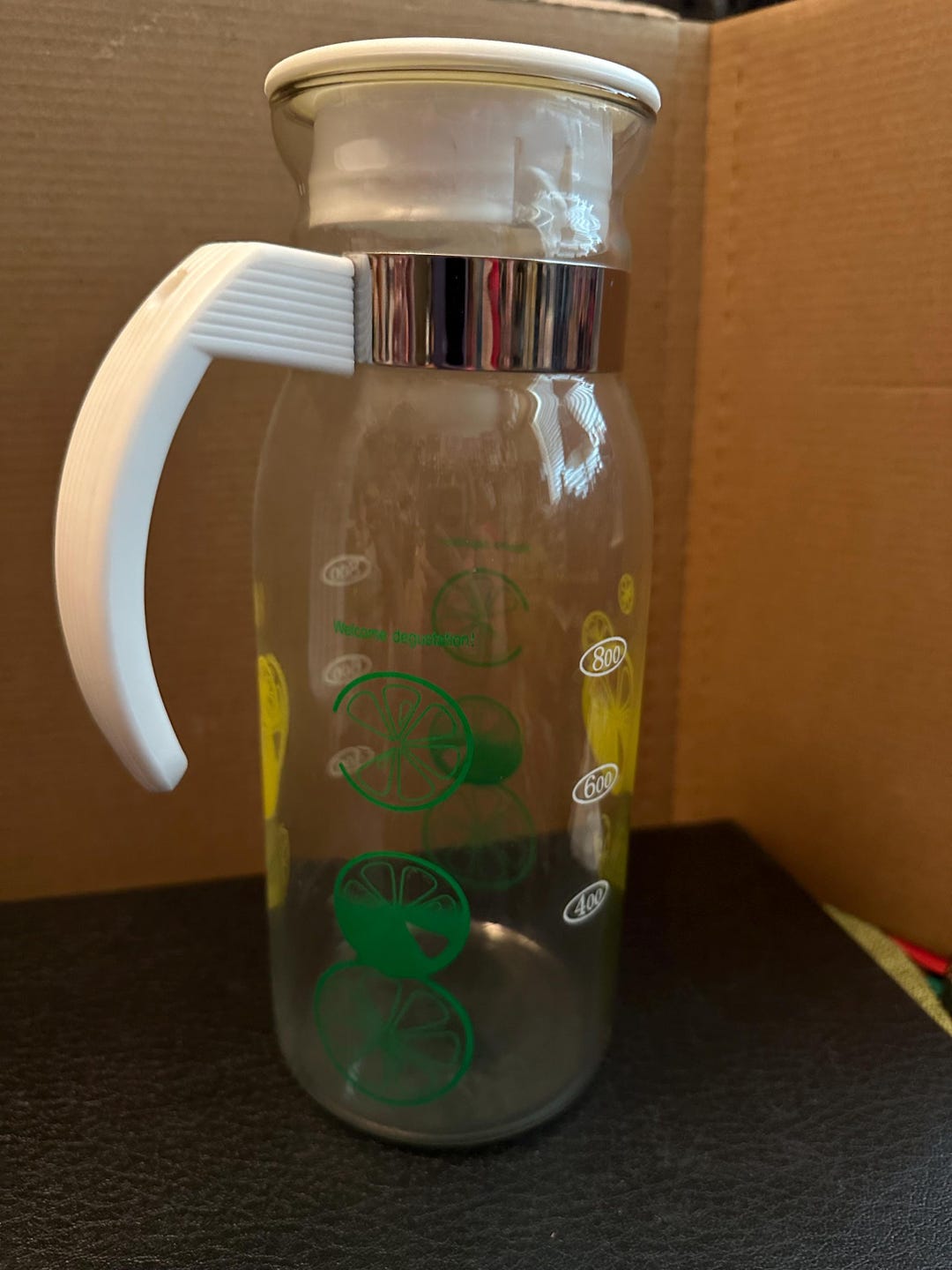 Vintage Pyrex Lemon Lime Carafe With Lid 1 Qt - Etsy