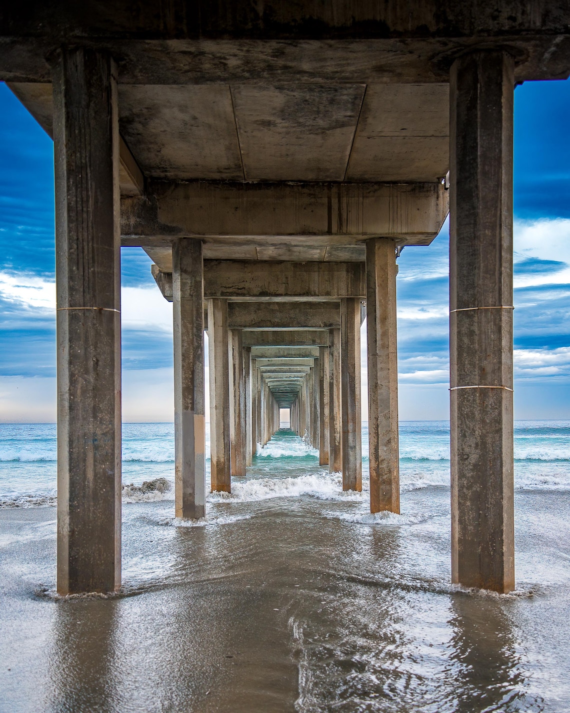 Scripps Pier La Jolla California Color Vertical Pier Canvas Print ...