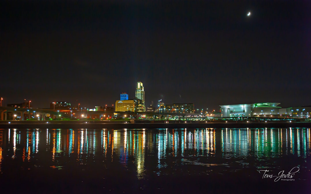 Omaha Skyline Night Time Omaha Fine Art Nebraska Urban Landscape ...