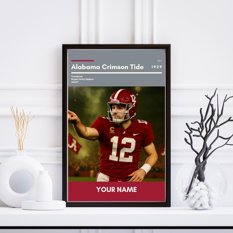 Alabama Crimson Tide Face Swap Poster | Custom NCAA Football Art ...