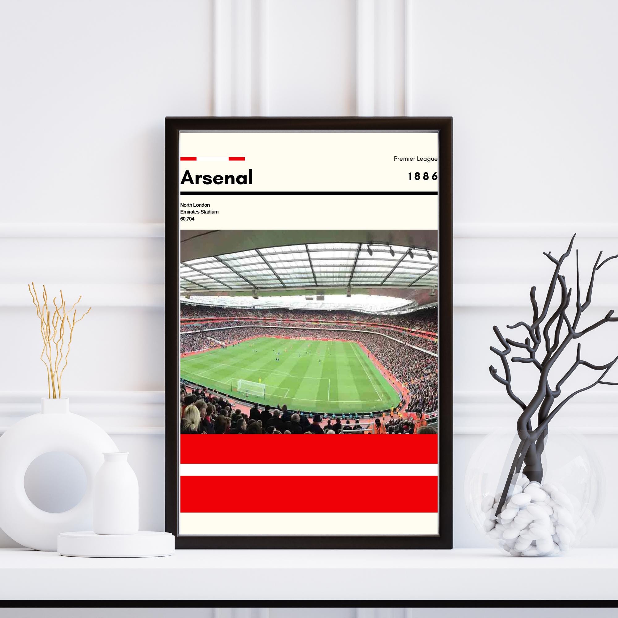 Arsenal Poster | Emirates Stadium Print | Arsenal Wall Decor | Soccer ...