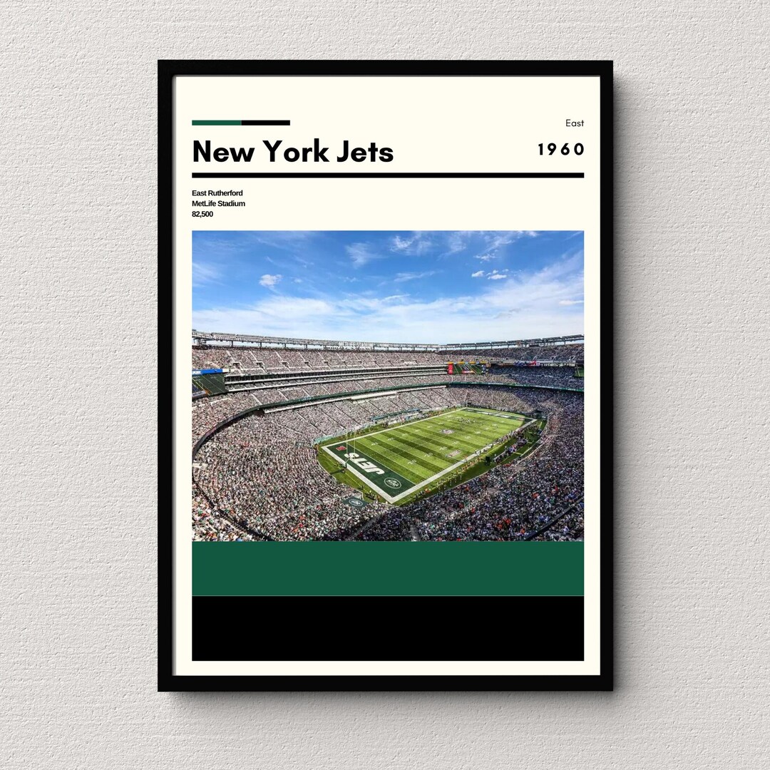New York Jets Poster | Metlife Stadium Print | NFL Stadium Print | NFL ...
