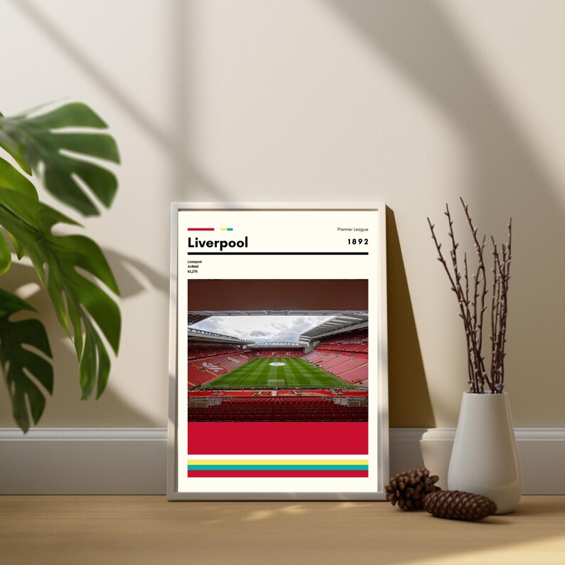 Liverpool Poster | Anfield Stadium Print | Liverpool Wall Decor ...