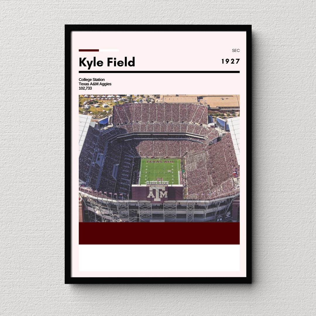 Texas A&M Aggies Poster | Kyle Field Print | College Stadium Print ...