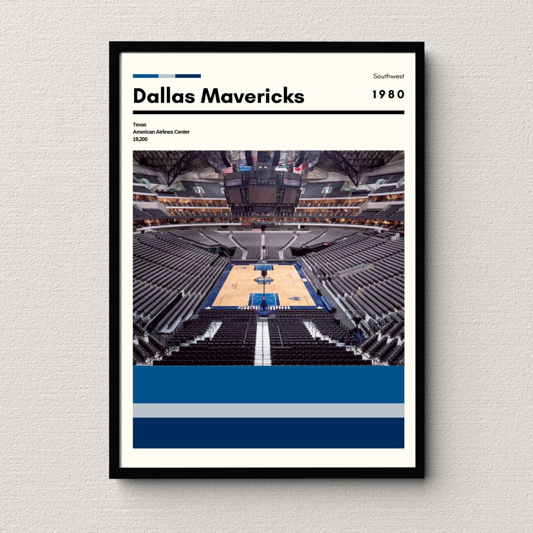 Dallas Mavericks Poster | American Airlines Center Print | Sports ...