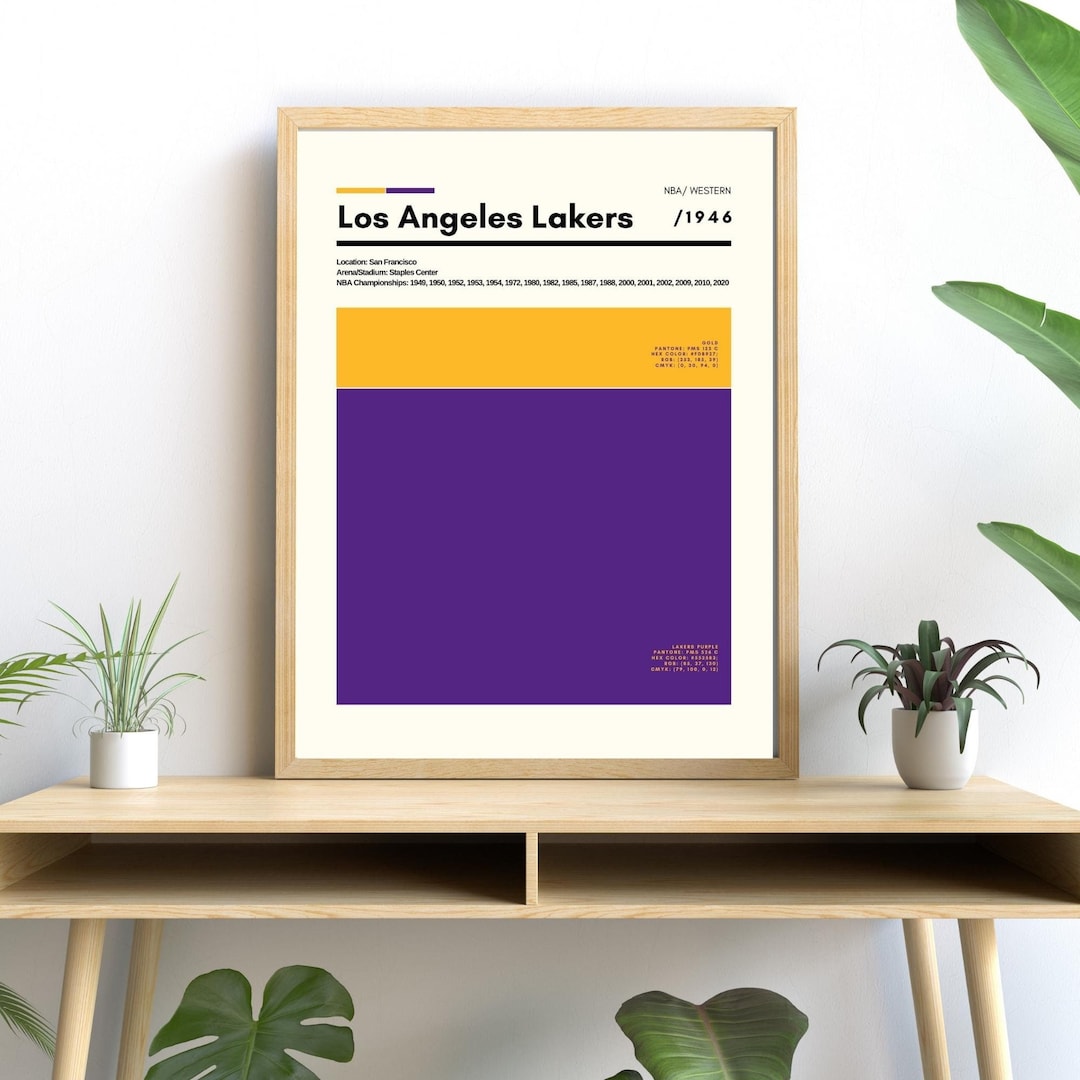 Los Angeles Lakers Color Swatch Print, Lakers Poster, Lakers Decor ...