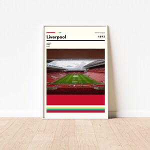 Liverpool Poster | Anfield Stadium Print | Liverpool Wall Decor ...