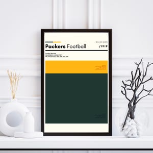 Green Bay Packers Poster | Packers Print | NFL Football Decor | NFL ...
