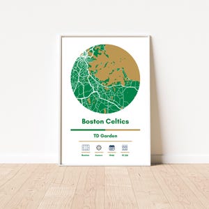 Boston Celtics Minimalist Print | Basketball Gift | Celtics Gift ...
