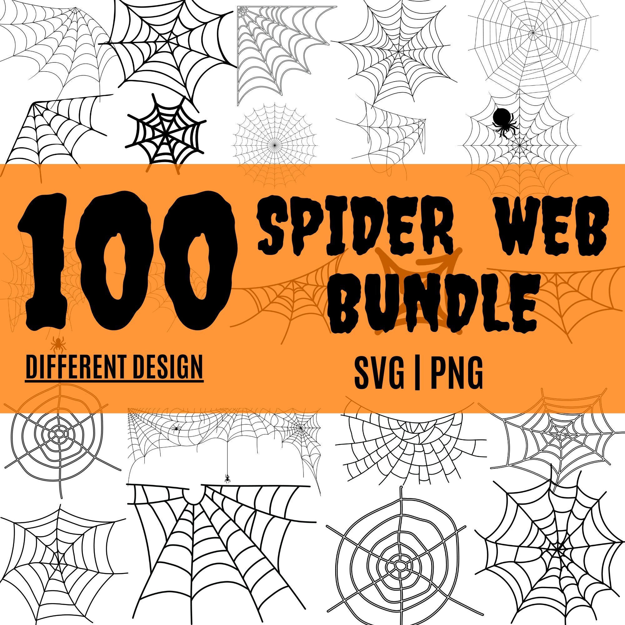 100 Spider Web Svg Bundle Cobweb Svg Spider Svg Halloween - Etsy