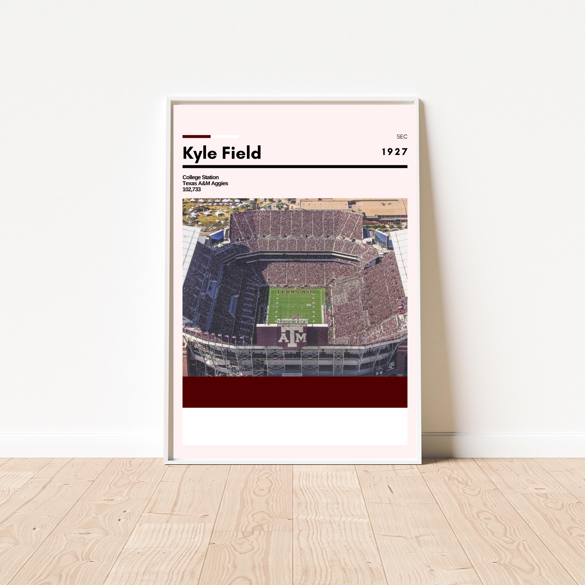 Texas A&M Aggies Poster | Kyle Field Print | College Stadium Print ...
