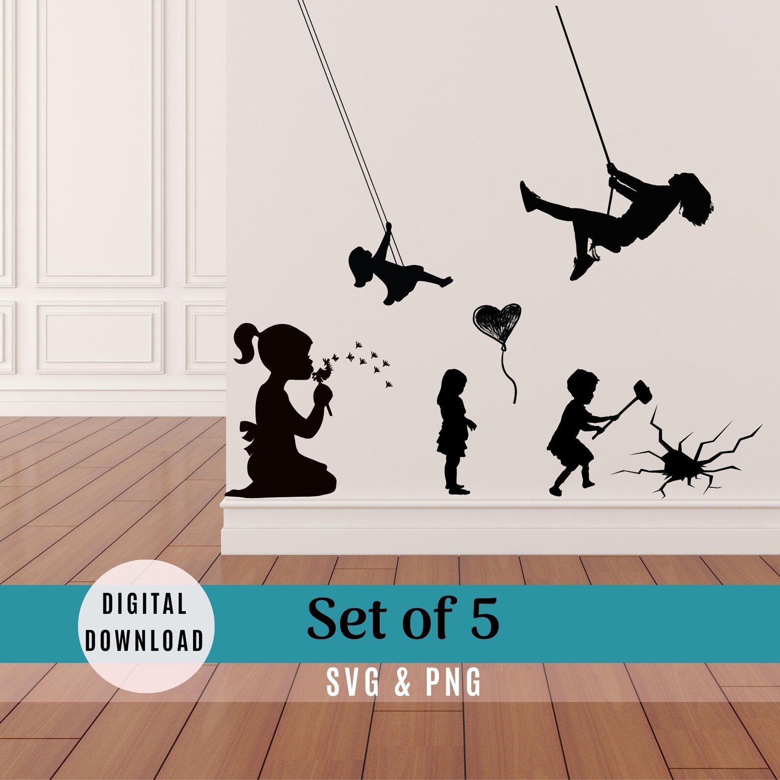 Banksy Kids Stencils Svg Banksy Bundle Svg Files Street Art Svg Spray ...