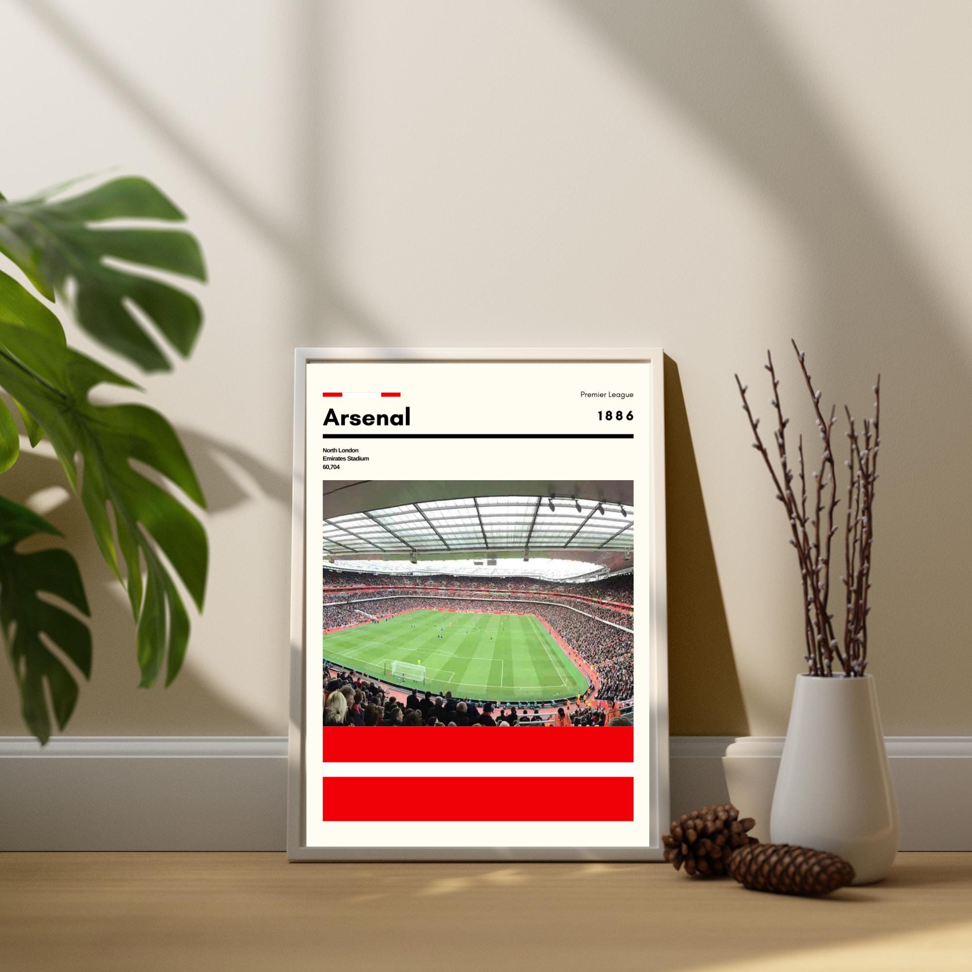 Arsenal Poster | Emirates Stadium Print | Arsenal Wall Decor | Soccer ...