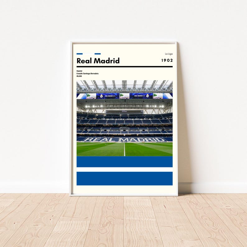 Real Madrid Poster | Santiago Bernabeu Stadium Print | Real Madrid ...