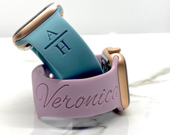 Custom Engraved Silicone Watch Band - Etsy
