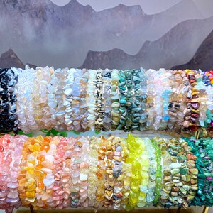 Handmade Gemstone Chip Bracelet: Colorful Natural Stone Accessory - Etsy