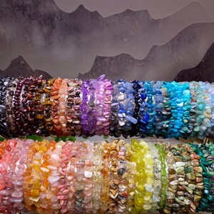 Handmade Gemstone Chip Bracelet: Colorful Natural Stone Accessory - Etsy