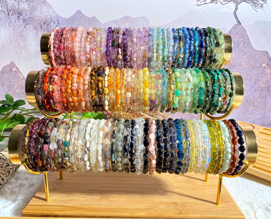 Handcrafted Tumbled Crystal Bracelet: Natural Stone Jewelry - Etsy