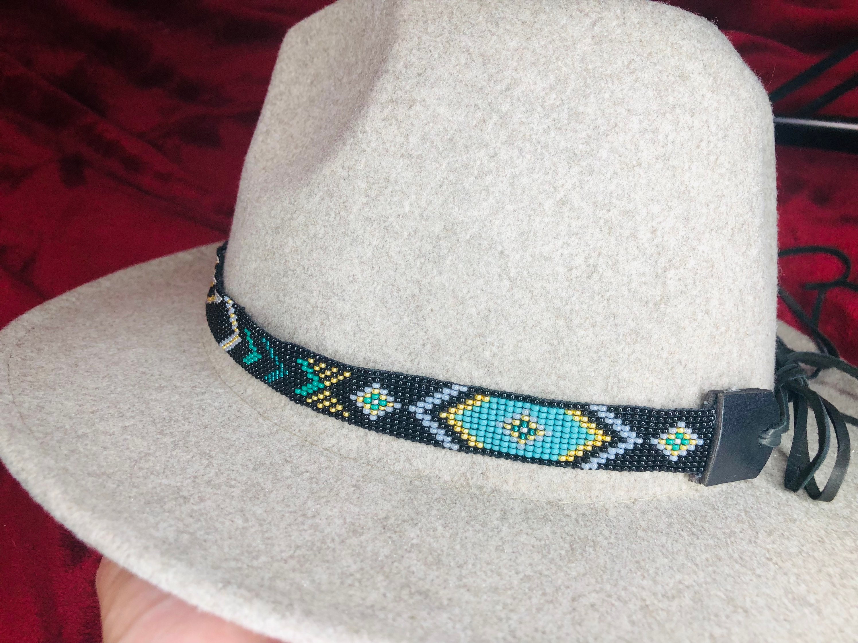 Made to Order Thunderbird Falcon Bird Hatband Hat Belt Custom Order Native Bead Loom Hat ...