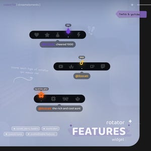 Event Rotator Widget | Socials, Alerts & Leaders | Compact Glowy - Neo ...