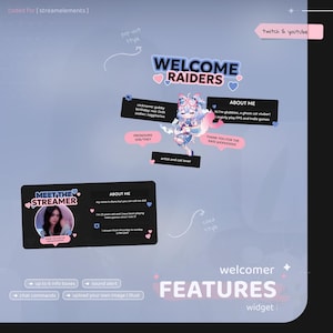 Welcomer Widget | Pop-out & Card | Raid Event Alert - Lover - Etsy UK