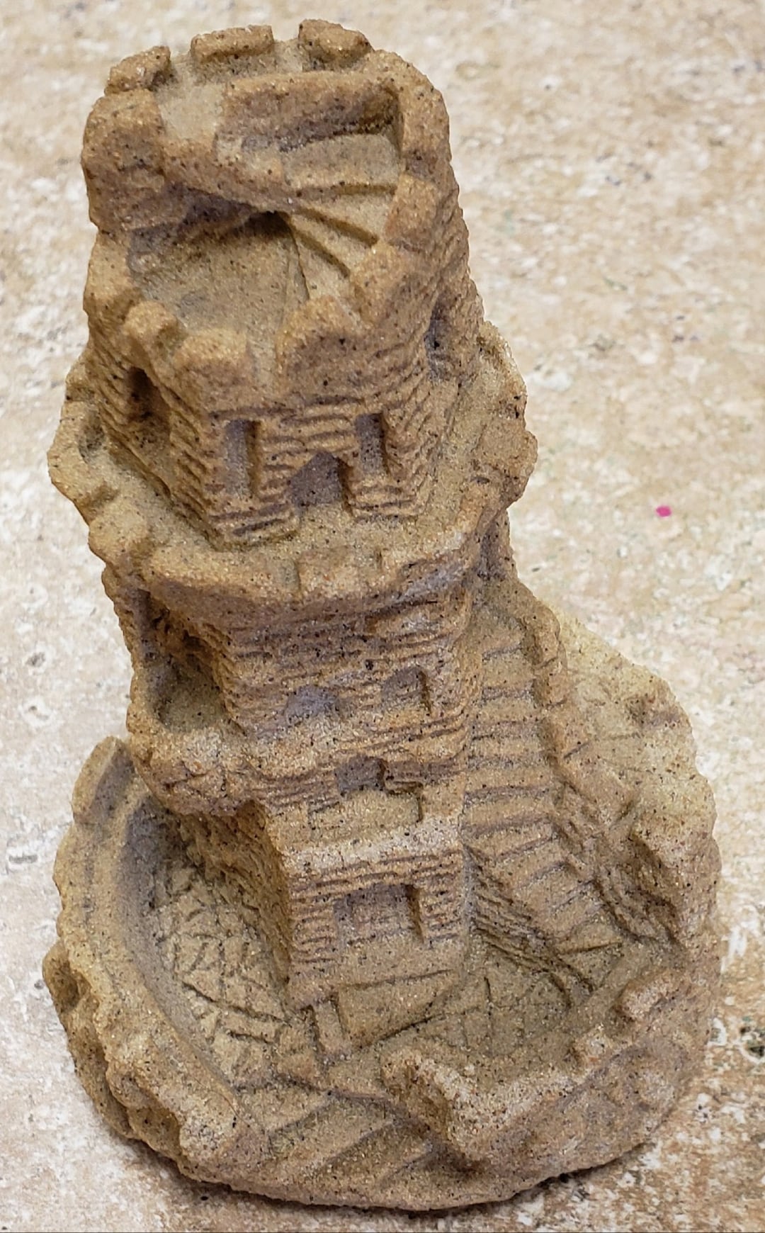 Vintage 1986 Mr. Sandman Real Sand Sculptures Tower With Stairs Goings ...